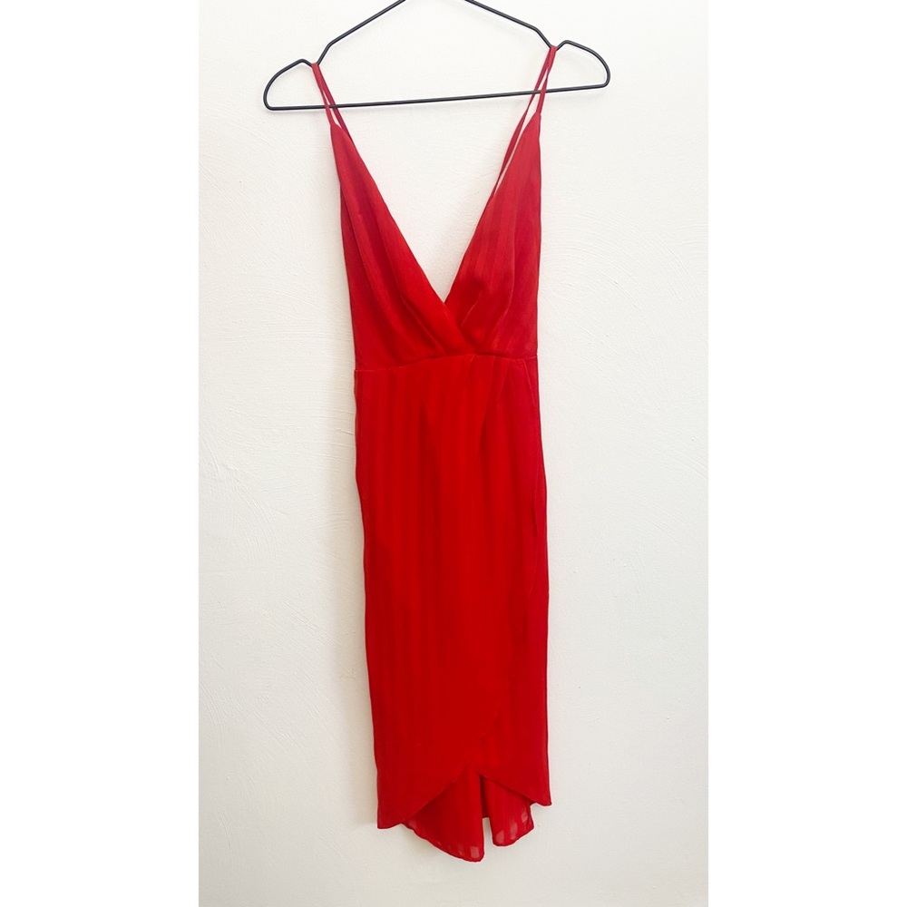 Lulus Panache Red Backless Midi Dress Small - Gem
